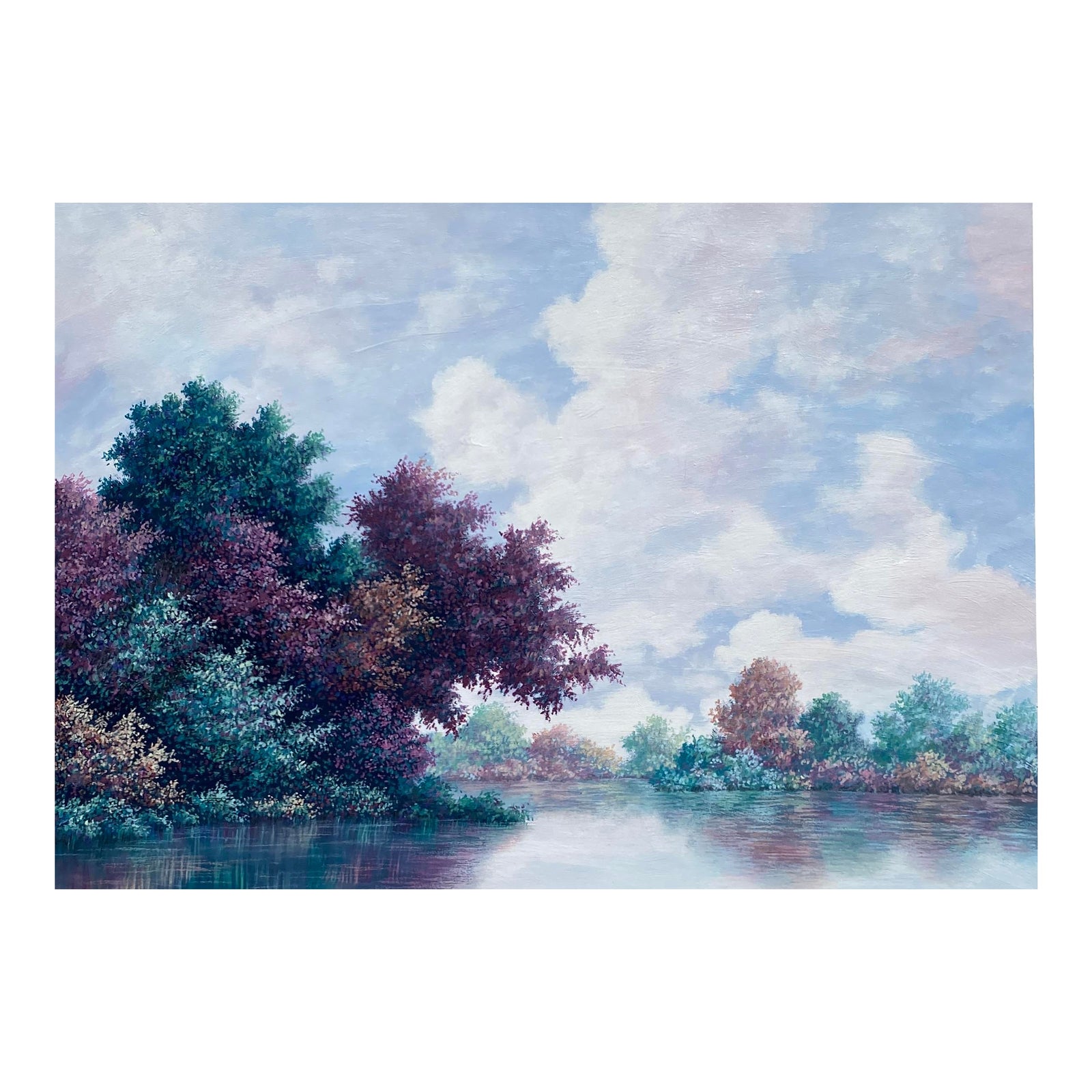 Vivien Rhyan Dawn on Silver Lake Painting | Chairish