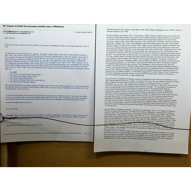 British Portrait Oil Painting Mayor Maidstone Kent Red Coat Robes ...