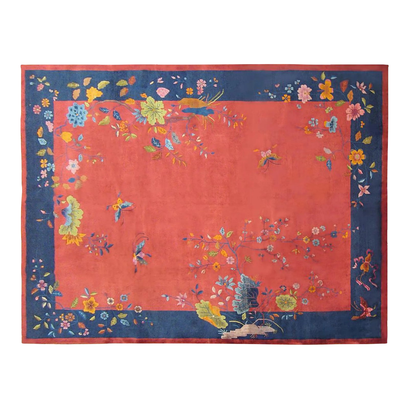 Antique Chinese Art deco Oriental Rug, in Room size W Chinese Motifs ...