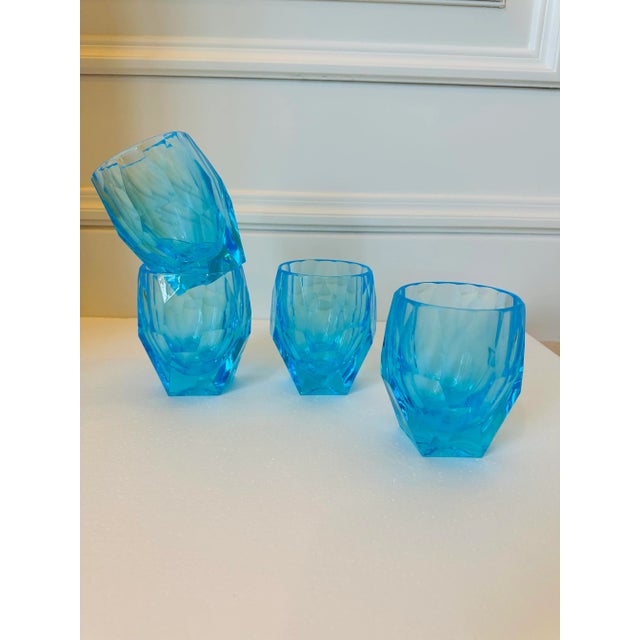 Vintage Italian Mario Luca Giusti Turquoise Acrylic Tumblers - a Pair ...
