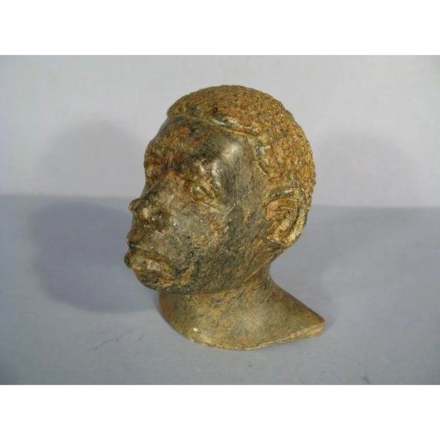 20th-Century African Head Plaster Sculpture | Chairish