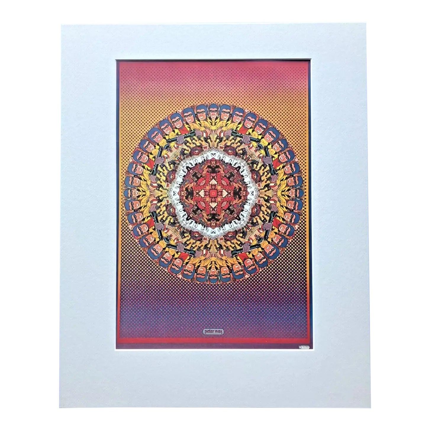 Vintage Peter Max Psychedelic Pop Art Poster Print in 16x20 Mat: Comic ...