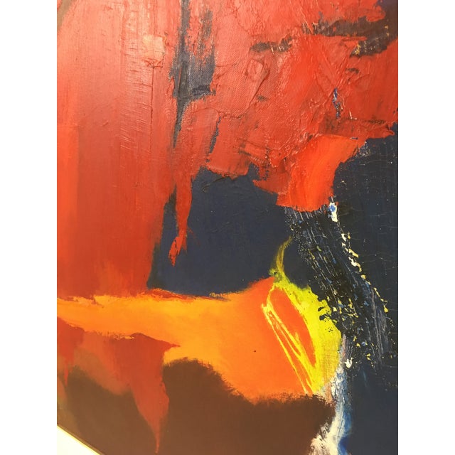 1980s Large Vintage Abstract, Signed | Chairish