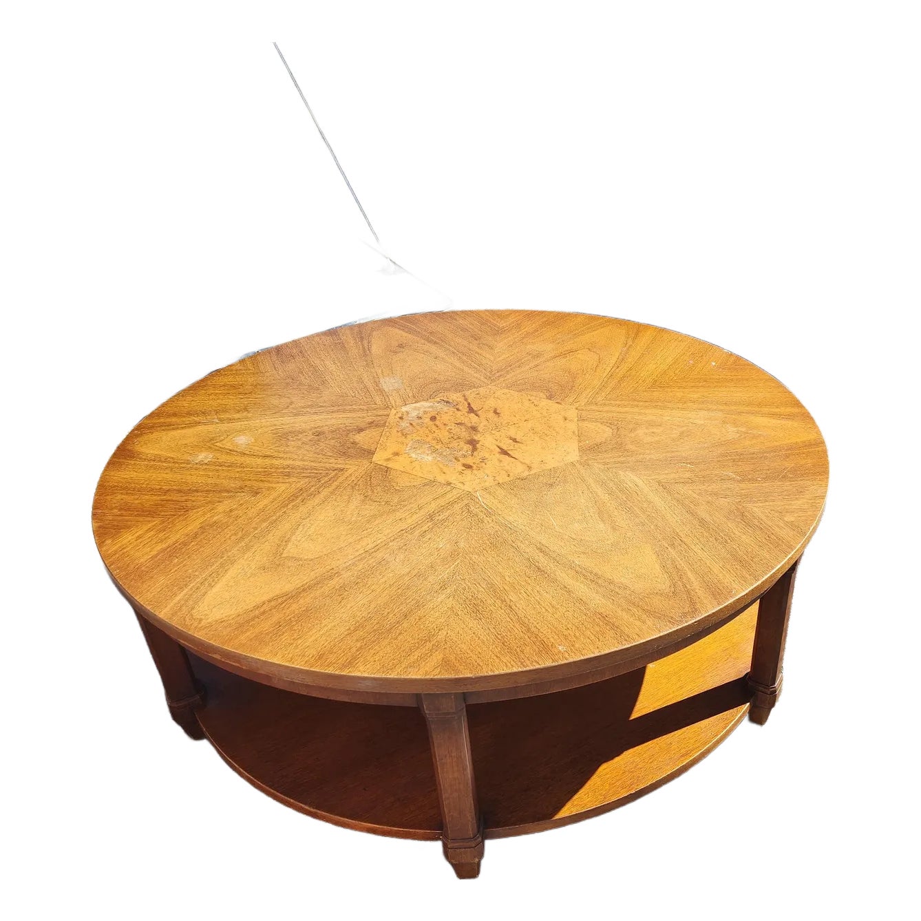 1970s Triune by Drexel French Provincial Round Mahogany Coffee Table ...