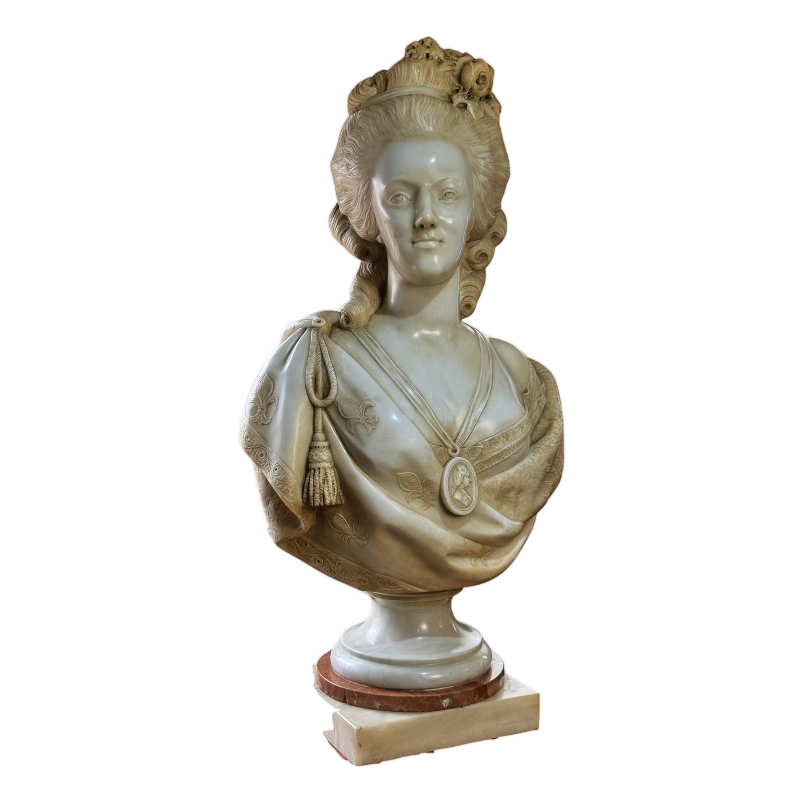 Bust of Marie Antoinette, Early 19th Century, Carrara Marble | Chairish