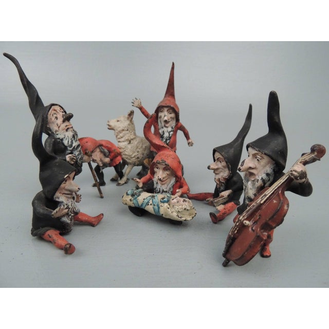 Cold-Painted Antique "Snow White & the Seven Dwarves" Vienna Bronzes ...