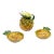 1950's Mid Century Kitsch Hand Painted Ceramic Pineapple Serving Set - 3 Pieces | Chairish