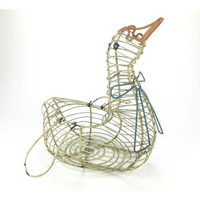 1960’s Wire Duck Basket With Handles | Chairish