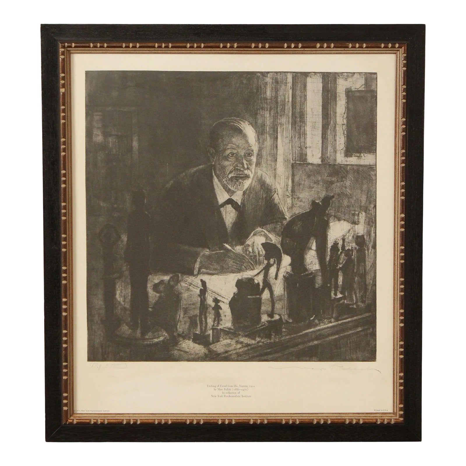 Max Pollak Framed Print of Sigmund Freud | Chairish