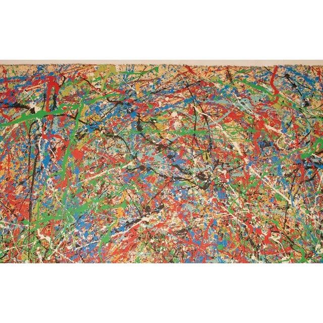 "Composition" Abstract Expressionist Mixed-Media Drip Painting in the ...