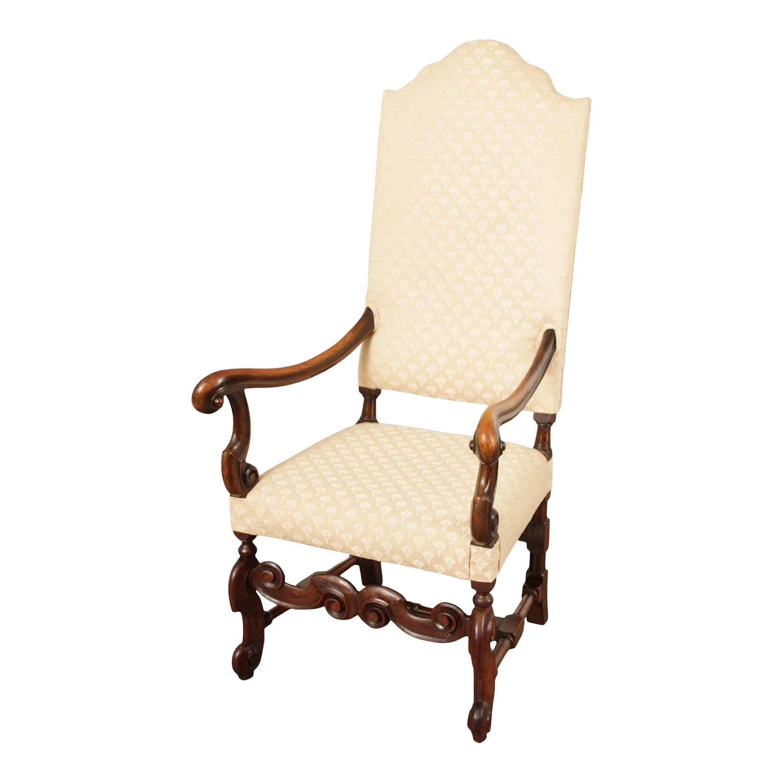 Early 20th Century French Louis XIII Style Carved Wood Fauteuil ...