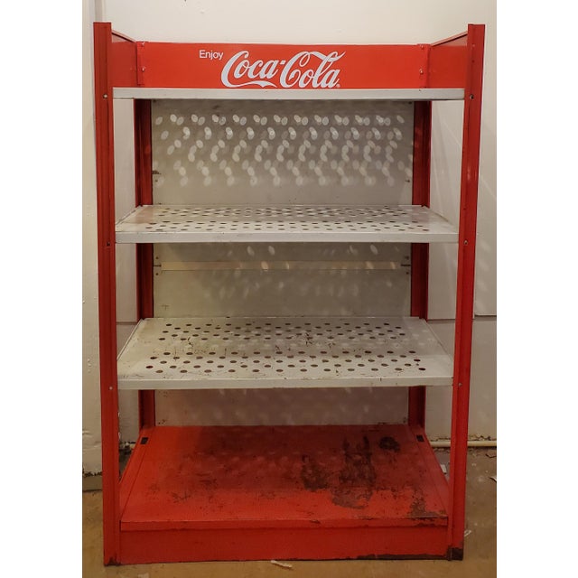 Vintage 80s Metal Coca Cola Four Tier Shelf | Chairish