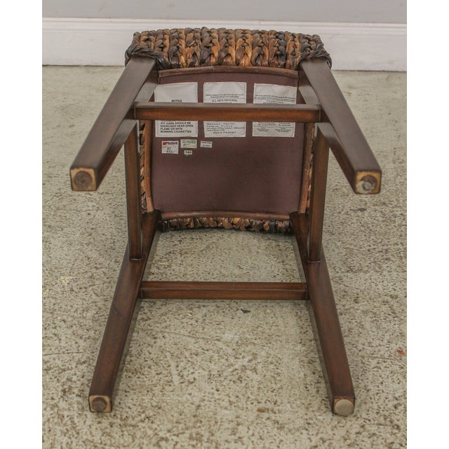 Pair Modern Rush Seat Counter Bar Stools | Chairish