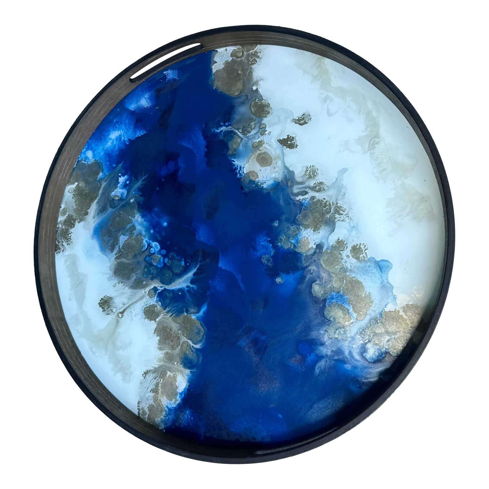 Organic Round Glass Tray by Dawn Sweitzer | Chairish