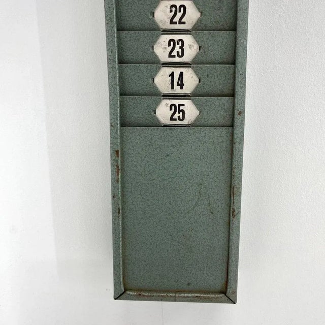 Vintage Czechoslovakian Industrial Time Card Rack, 1950s | Chairish