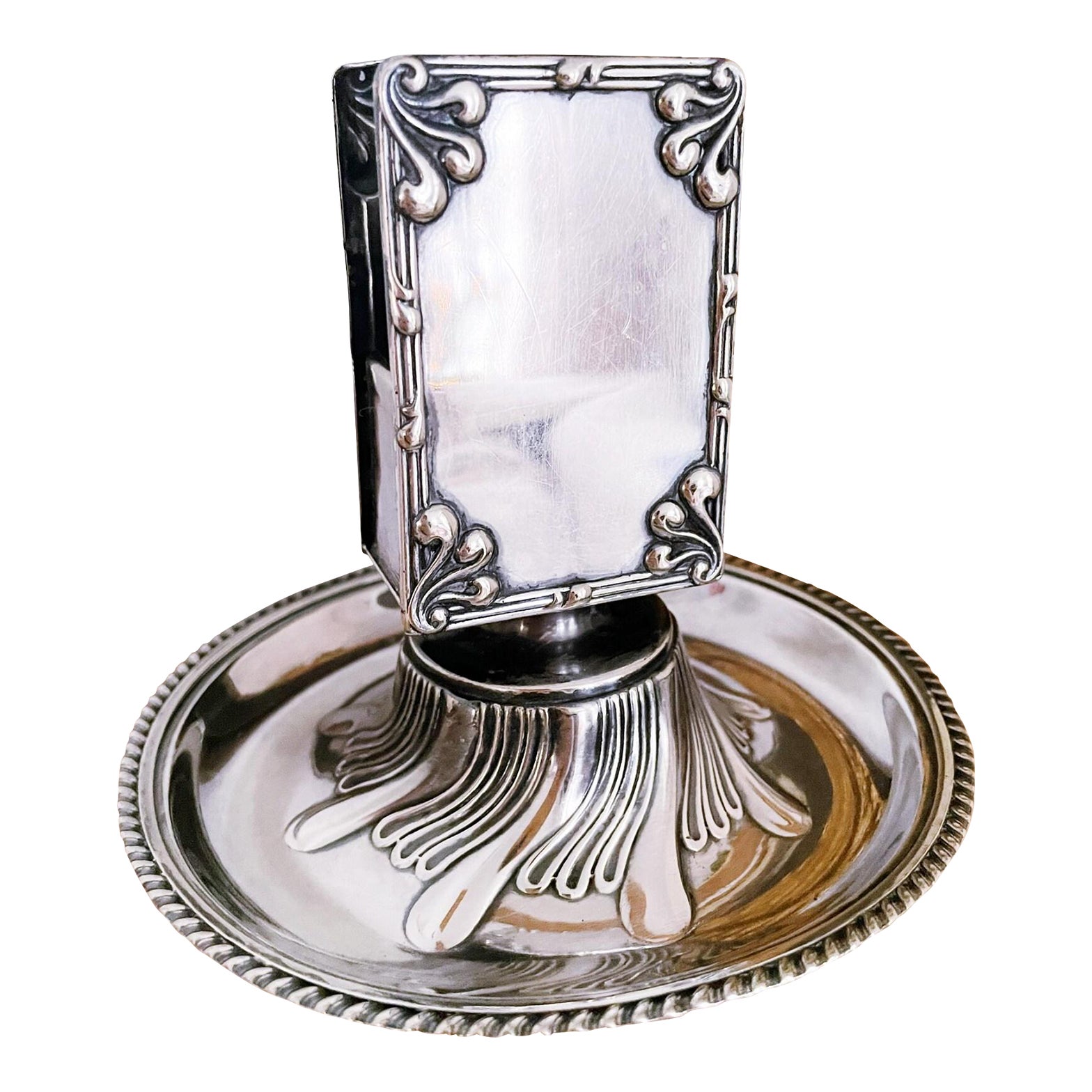 Antique Tiffany and Co Silver Plated Matchbox Holder | Chairish