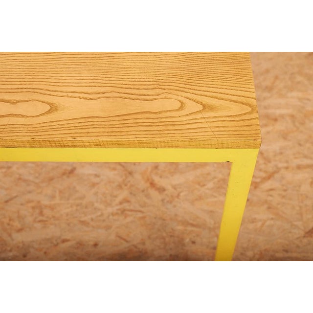 Yellow Kitchen Table in Steel and Ash Wood from Victoria Möbel, 1959 ...