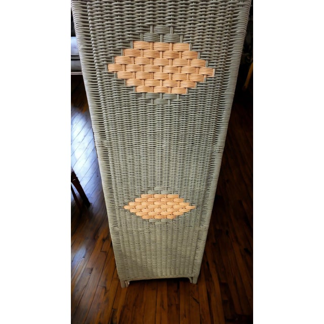 Vintage Wicker Rattan Folding Room Divider | Chairish