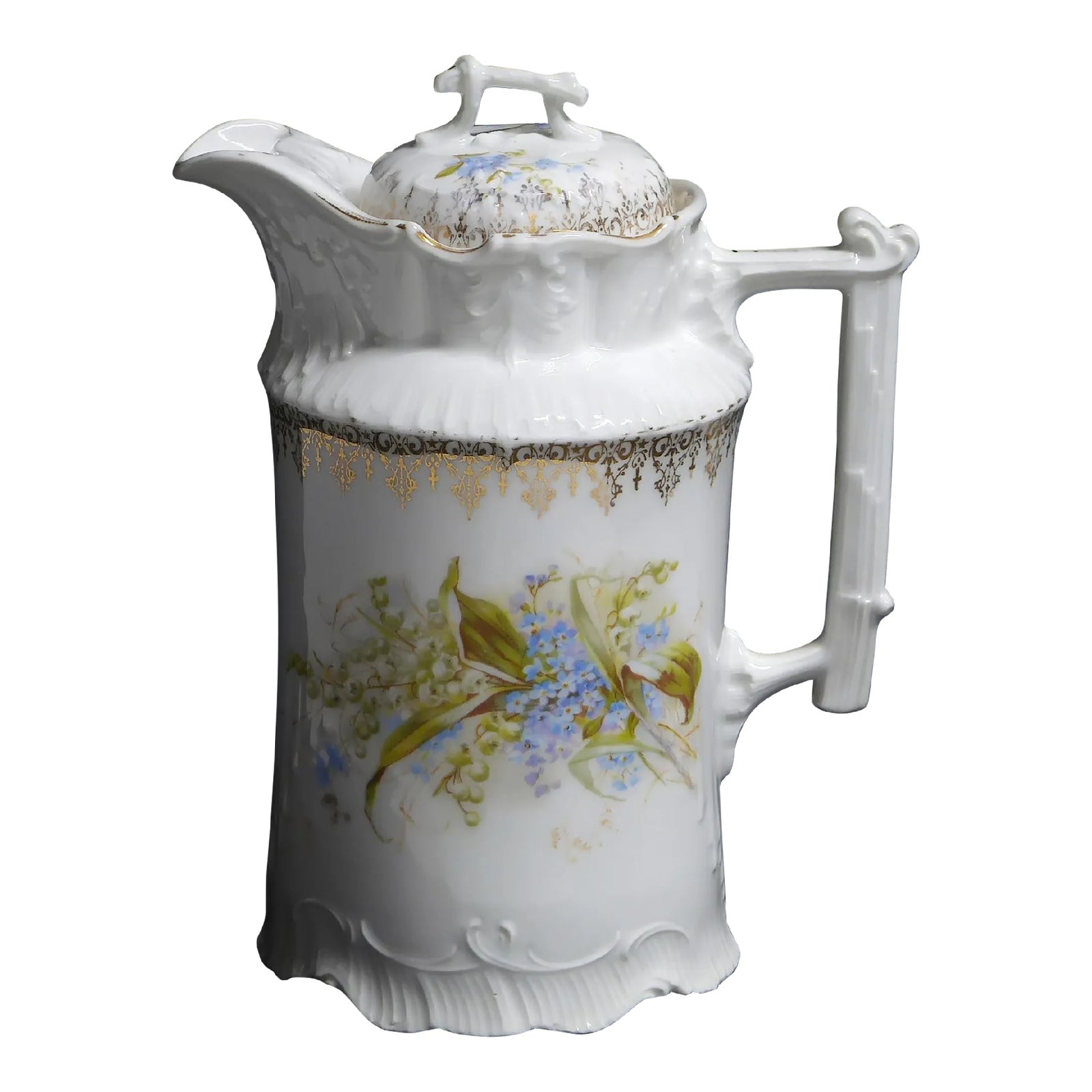 Antique Carl Tielsch Germany Porcelain Pitcher 1875-1935 Era | Chairish