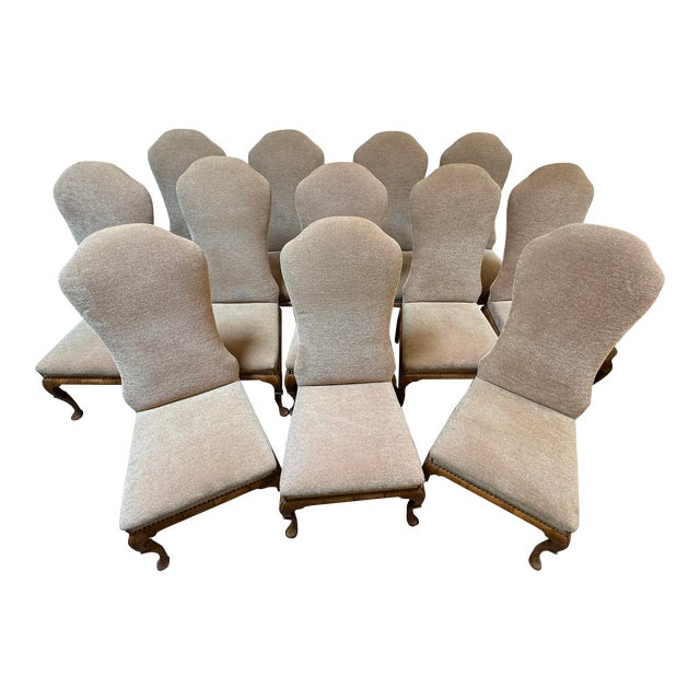 Paul Wiseman Custom Upholstered Dining Chairs, a Set of 14 | Chairish