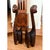 Pair of Witco Tiki Carved Cedar Wood Meathead Cat Sculpture Figures ...