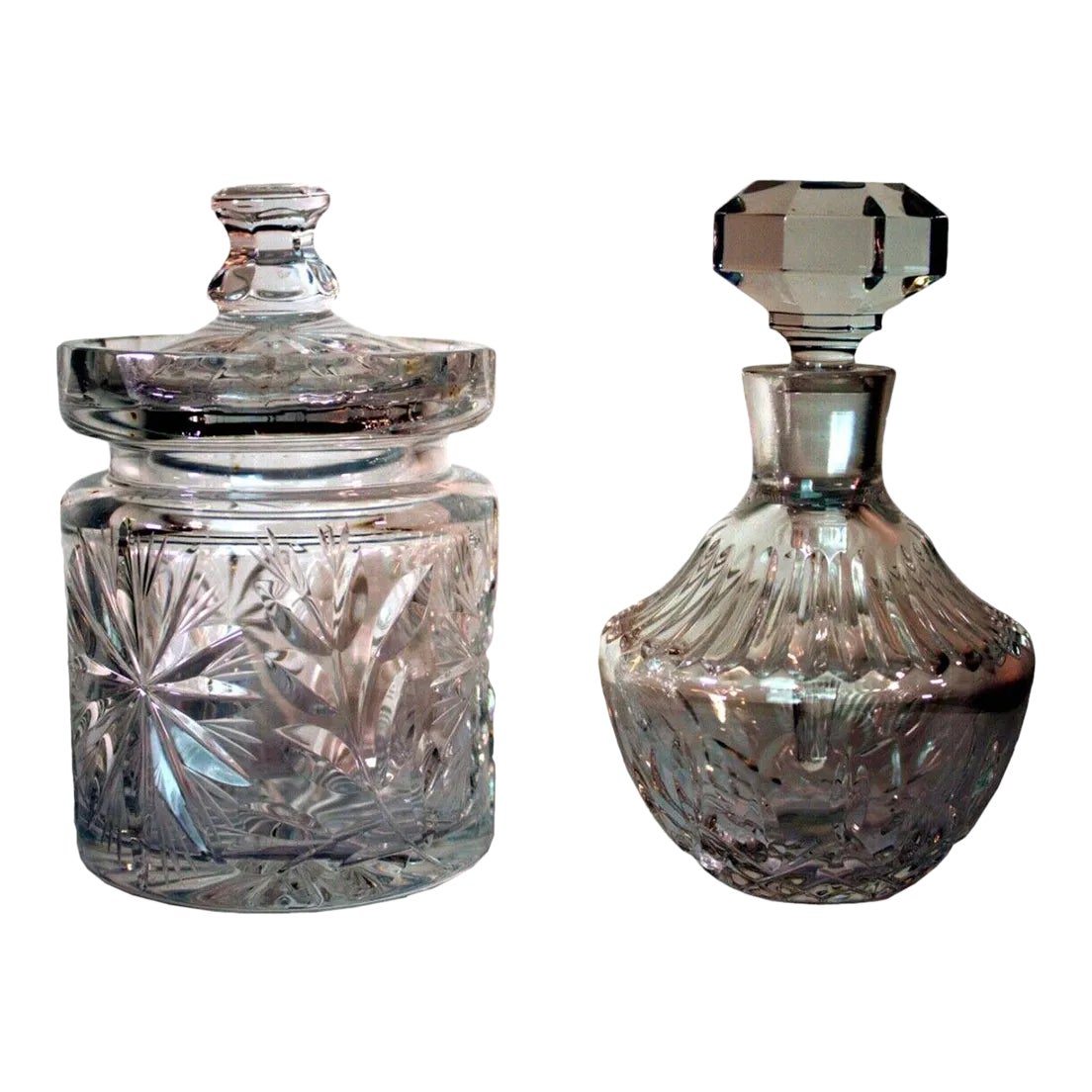 Antique Waterford Crystal Decorative Vessels Stamped - Set of 2 | Chairish