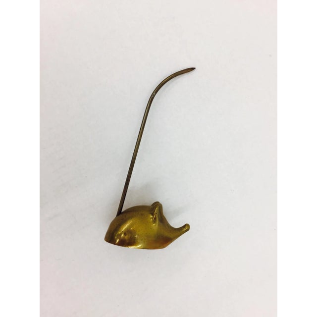 Vintage Solid Brass Mouse Figure | Chairish