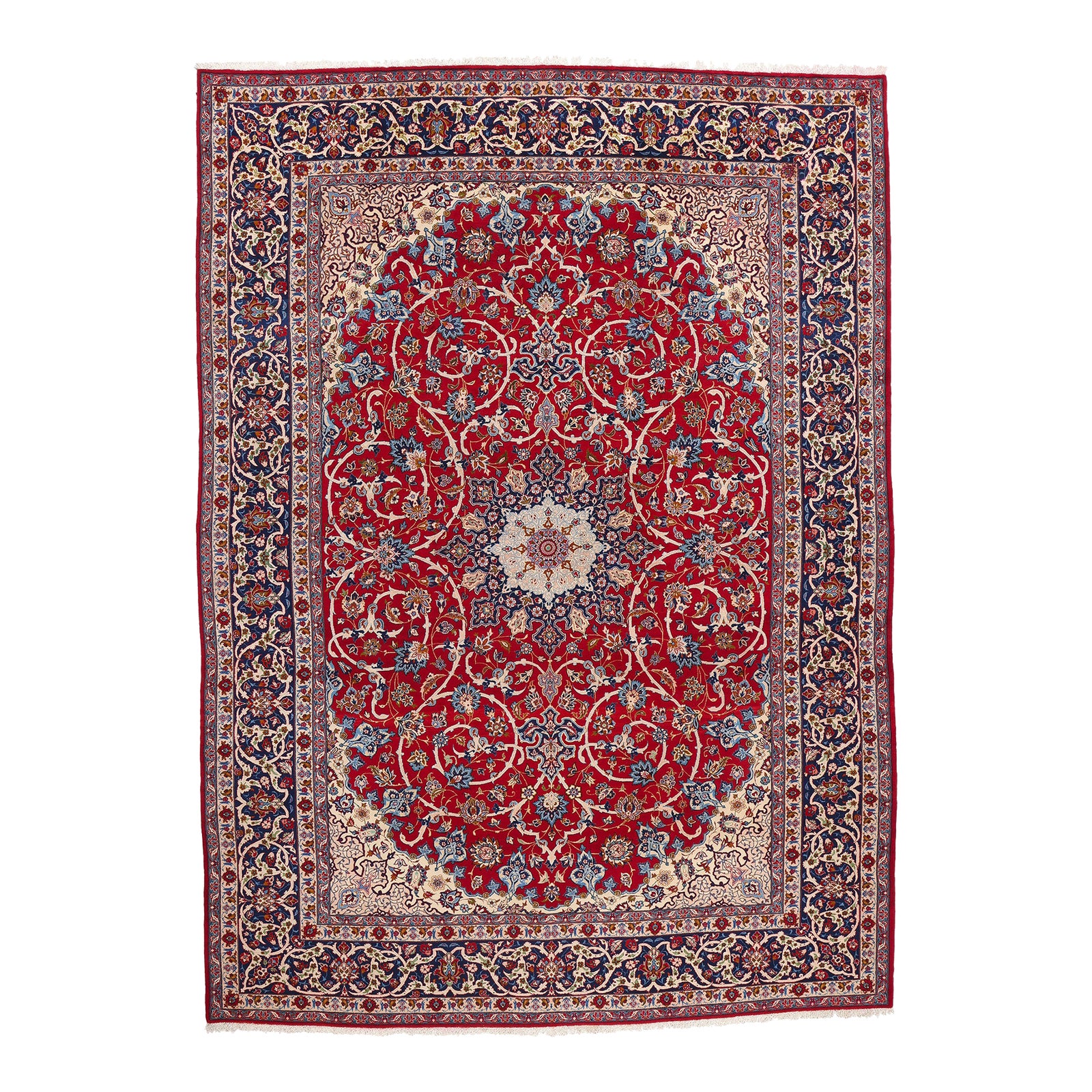 Vintage Red Persian Isfahan Rug - 10'11 X 15'01 | Chairish