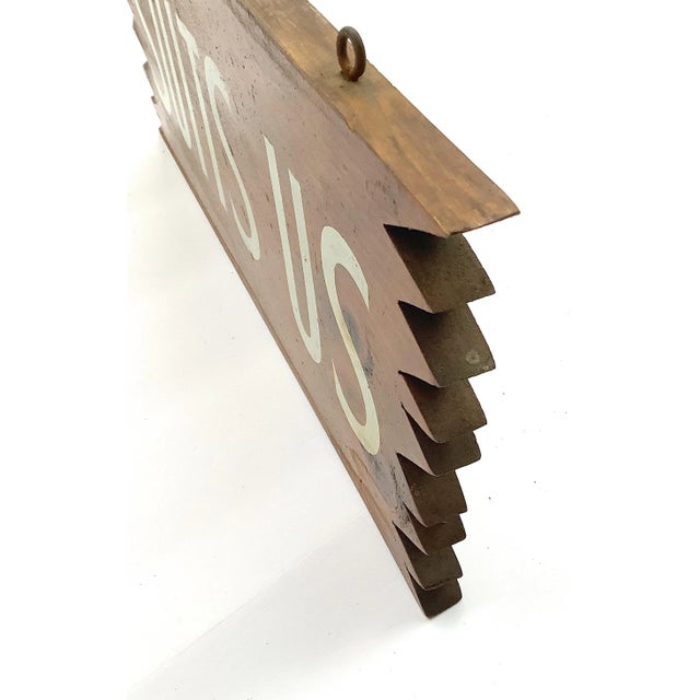 Vintage Wood "Suits Us" Camp Sign | Chairish