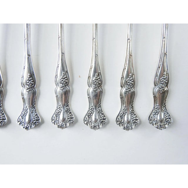 Vintage Silverplate Cocktail Forks Grape Pattern - Set of 6 | Chairish