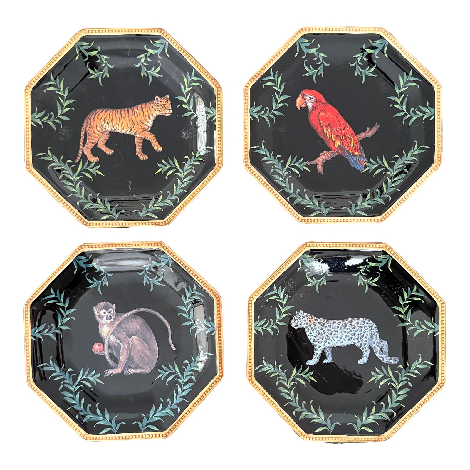 Late 20th Century Raymond Waites Safari Collection Plate - Set of 4 ...
