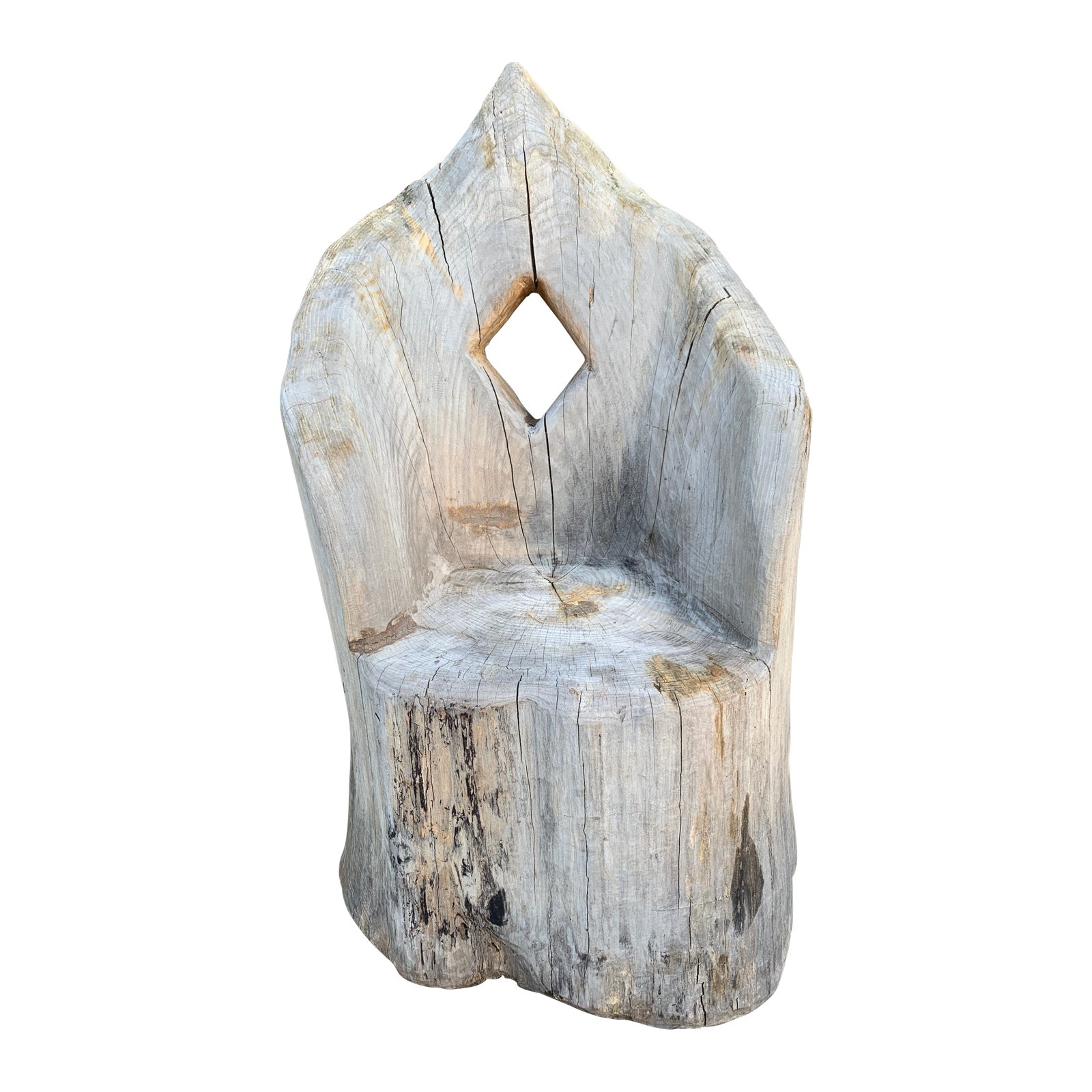 Antique Monumental Hand-Carved Swedish Tree Stump Throne Chair, 19th ...