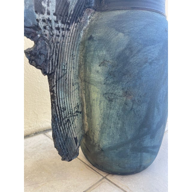 Matthew Lovein Raku Studio Pottery Vase | Chairish
