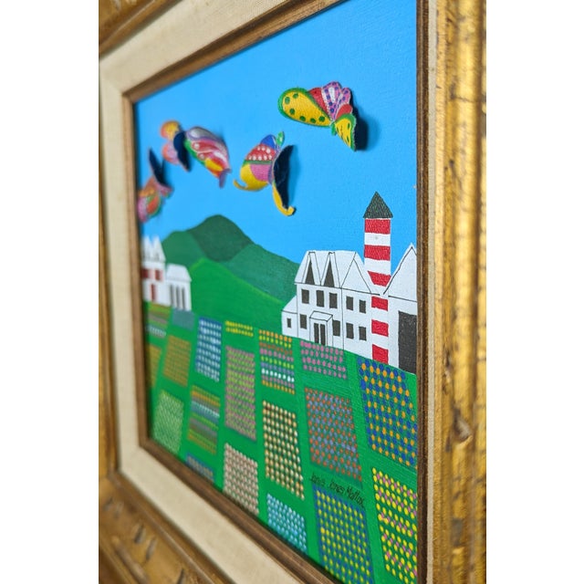 3-Dimensional Oil Painting on Canvas by Janis Jones Mattox, Late 20th ...