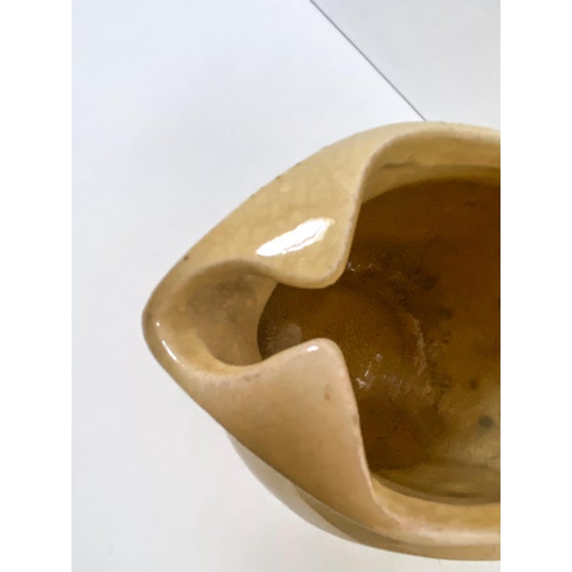 1940s McCoy Yellow Pitcher With Shamrock Pattern | Chairish