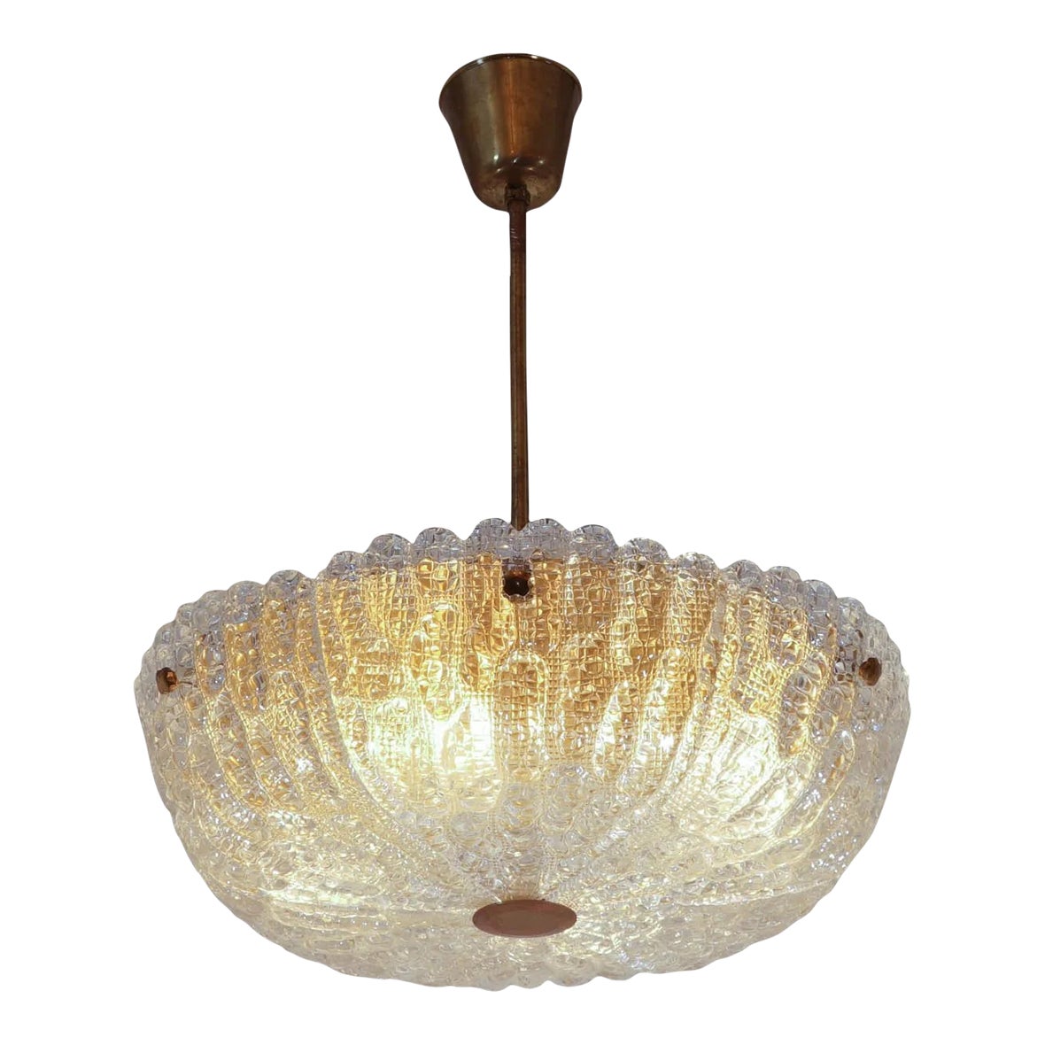 Mid 20th Century Orrefors Contemporary Crystal Drop Lighting Fixture ...