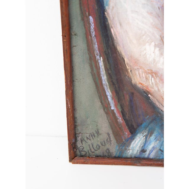 Fanny Billaud, Portrait of a Woman, 1948, Pastel Drawing | Chairish