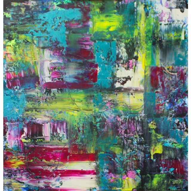 Lisa Finlayson Original Contemporary Abstract Painting "Watching Trains ...