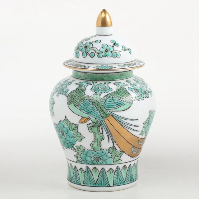 Mid 20th Century Gold Imari Hand-Painted Porcelain Set- 6 Pieces | Chairish
