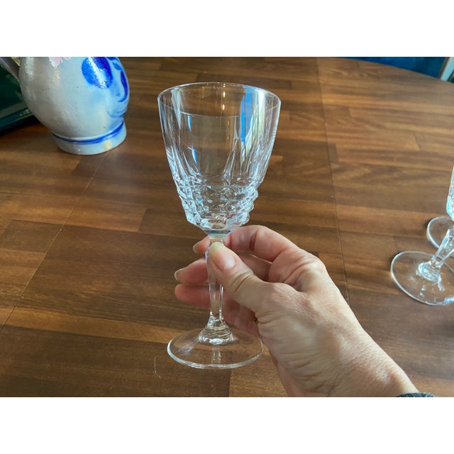 Vintage Wine Glasses Crystal Cut J. G. Durand Chateaudun Stemware by ...