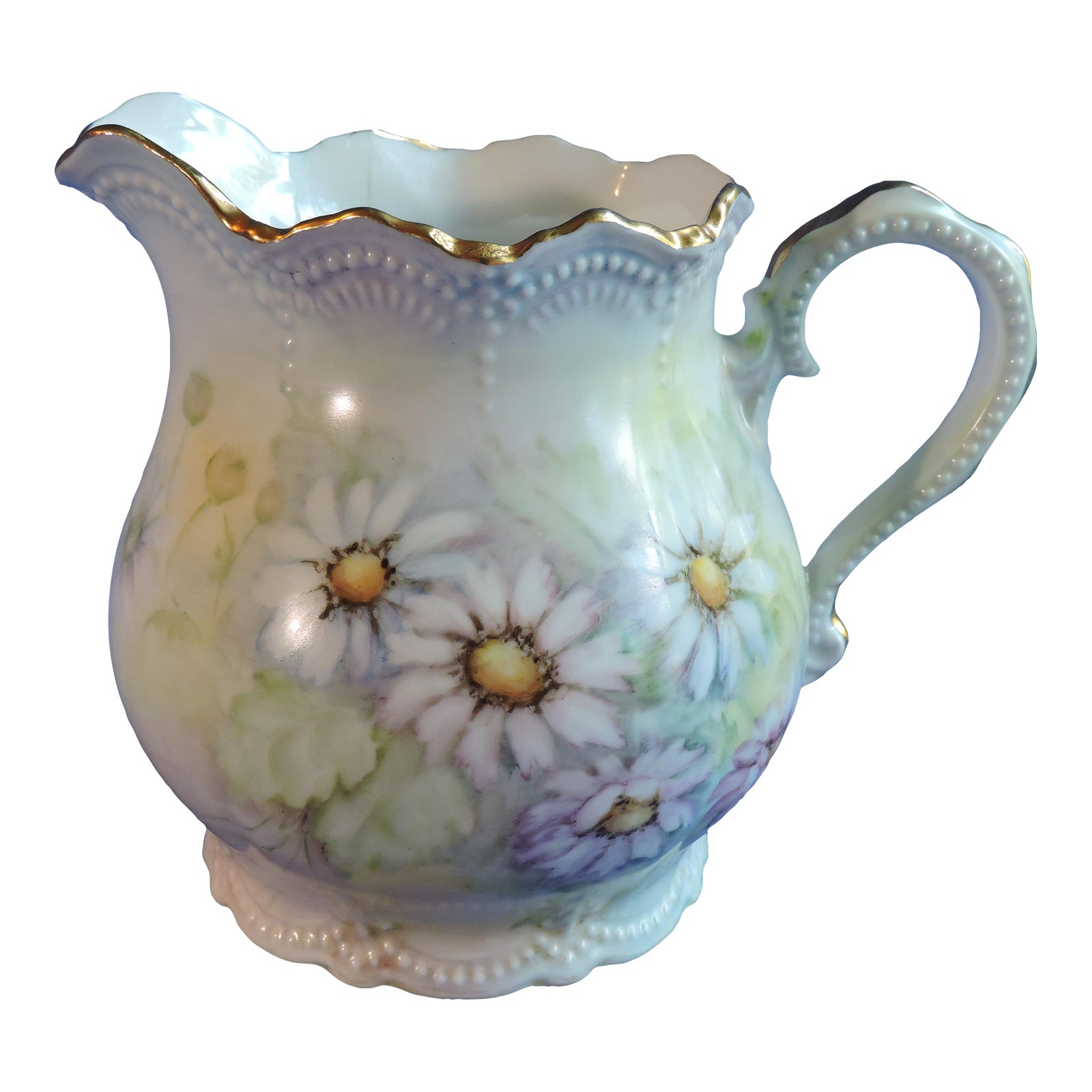Circa 1913 German Bavarian Porcelain Pitcher Hand Painted Meadow ...
