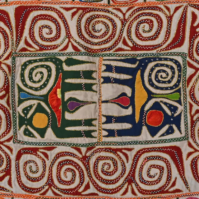 Antique Gujrati Folk Art Applique Textile | Chairish