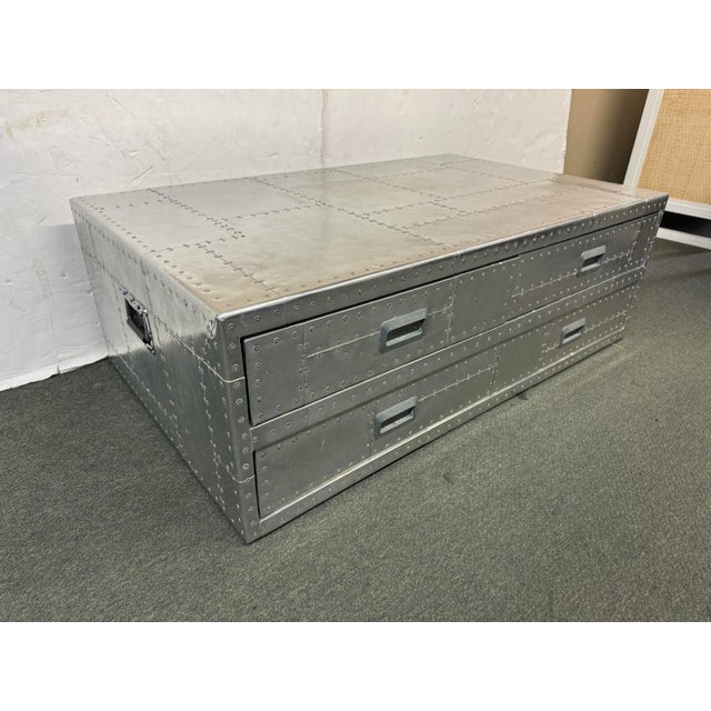 Timothy Oulton Stoneyhurst Spitfire Metal Coffee Table | Chairish