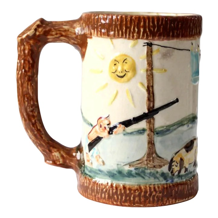 Vintage Paul Webb "Target Practice" Imperial Porcelain Corp Mug | Chairish