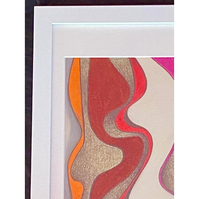 Modern Abstract Pencil Drawing Illustrations - Pair | Chairish