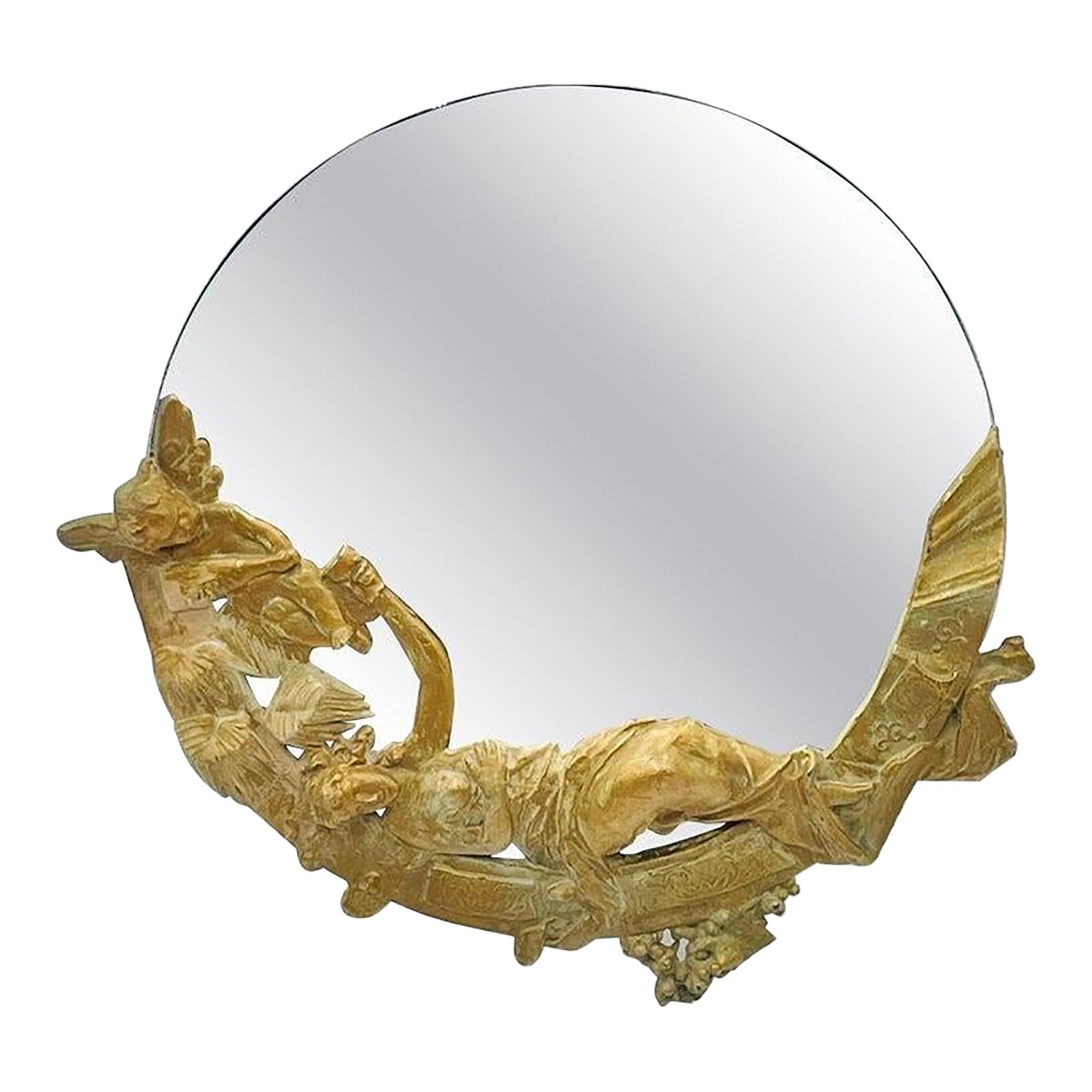 Late 19th Century French Gilt Bronze Vanity Mirror Signed Ph Martin ...