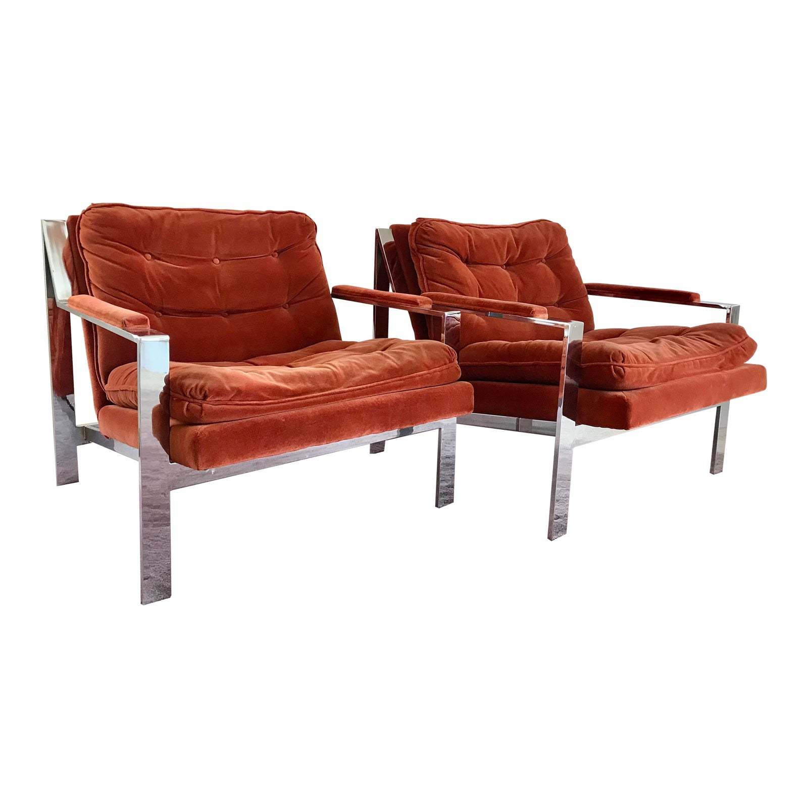 1970s Cy Mann Lounge Chairs- a Pair | Chairish
