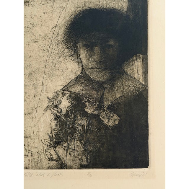 Robert Ernst Marx "Child Alone W/ Flower" Original Etching (1965 ...