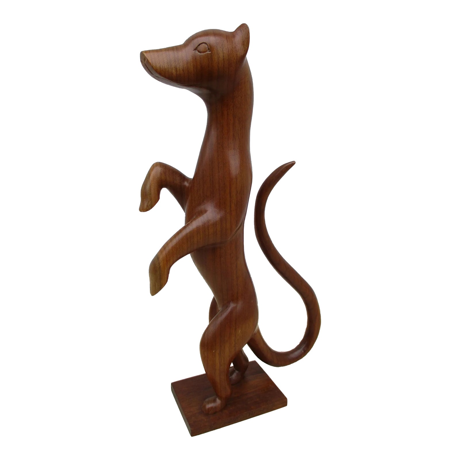 Carved Wooden Weasel Signed A. Crowe & Attributed to Amanda Crowe ...