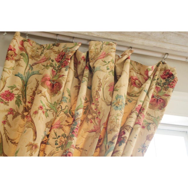 Curtain Antique French Floral Rococo Design W/ Tieback Chateau Tall ...